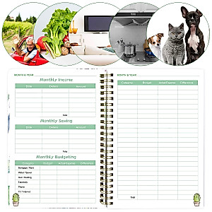 Budget Planner 2024 Monthly Budget Journal Expense Tracker 12 Month Notebook Bill Financial Organizer 5.7 x 8.2 Inch