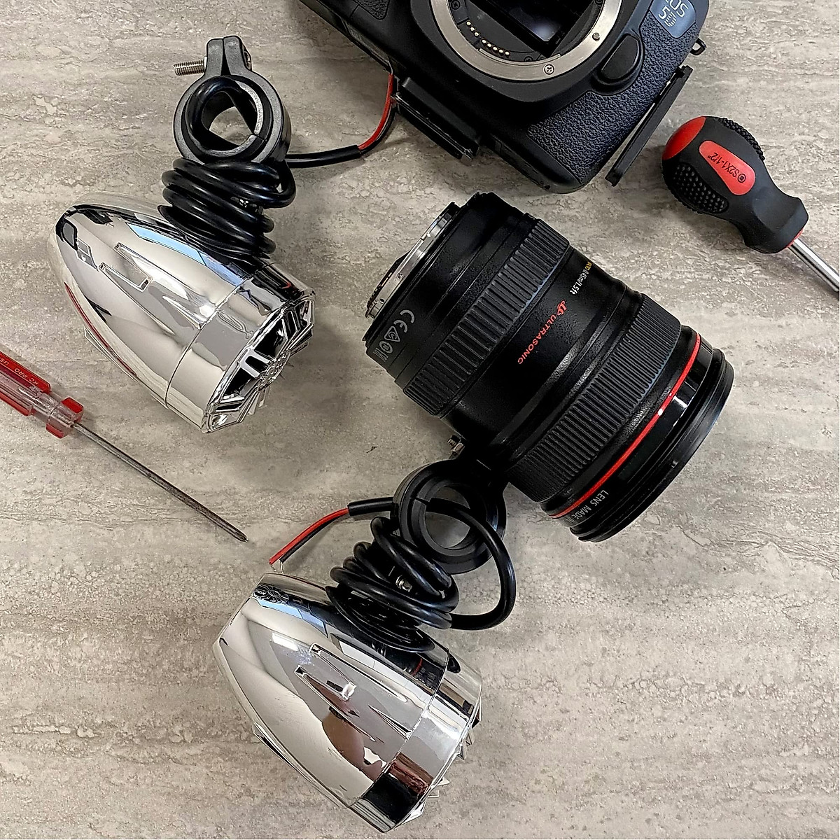 PyleUsa 2.25” Waterproof Off-Road Speakers - 20W Marine Grade Passive Woofer Sound System Full Range Outdoor Audio Stereo Speaker for Motorcycle, Car, ATV, 4x4, Jeep, Boat, Includes Brackets (Chrome)