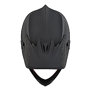 Troy Lee Designs D3 Fiberlite Helmet - Full Face Adult Bicycle Helmet Lightweight Fiberglass. Downhill, BMX Gravel MTB Bicycle Cycling Accessories - Men Women Youth Girls Boys - Mono Black, MD