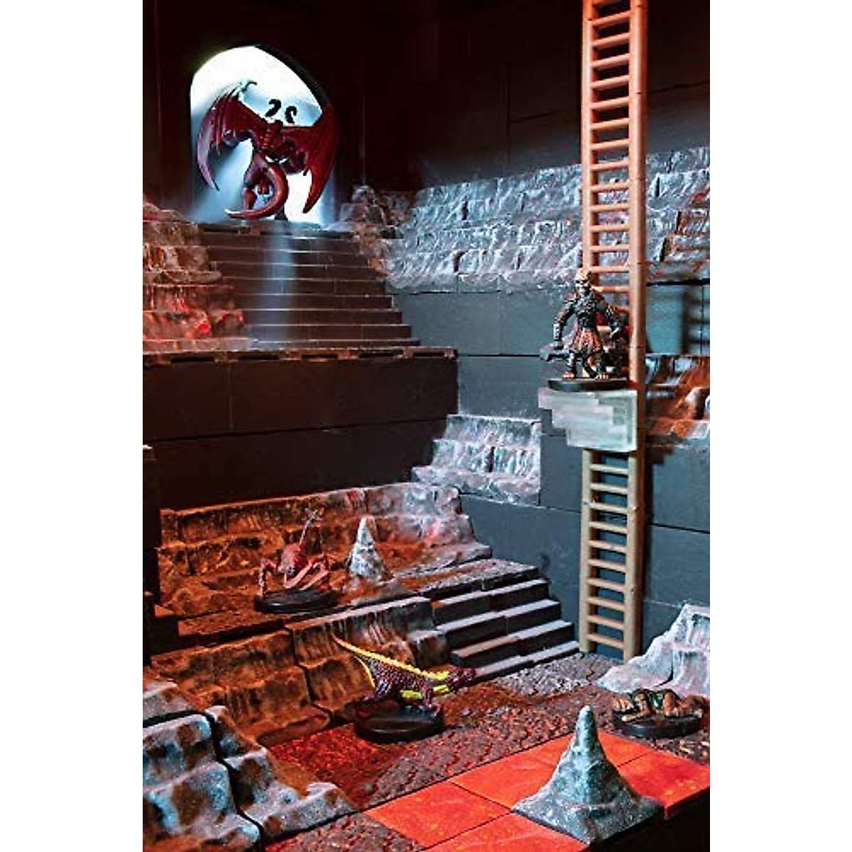 Monster Adventure Terrain - 95pc Cavern Expansion Set - Fully Modular and Stackable 3-D Tabletop World Builder Compatible with DND Dungeons Dragons, Pathfinder, and All RPG Games