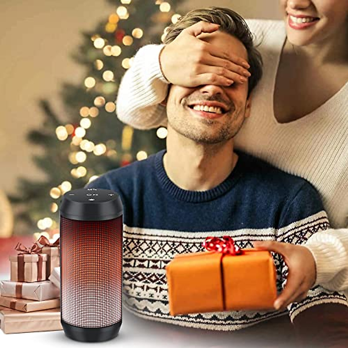 ELEHOT Direct Bluetooth Speakers Portable Wireless Speaker with True Wireless Stereo and Dual Pairing Stereo Loud Volume Color Change Mode (Blue)