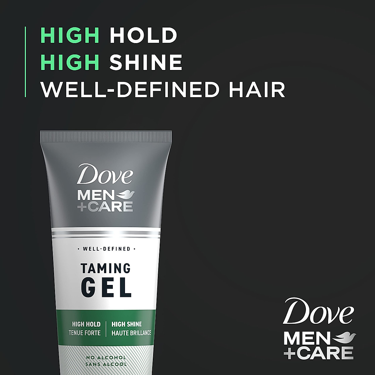 DOVE MEN + CARE Styling Gel for a Strong Hold Hair Taming Gel Hair Styling Product for Thicker and Healthier Looking Hair, 7 Fl oZ (Pack of 3)