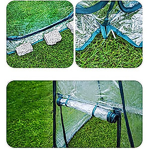 porayhut Pop Up Greenhouse Cover ,Pack of 2 Pcs,Flower House Mini Gardening Plant Flower Sunshine Room Room,Backyard PVC Greenhouse Cover for Cold Frost Protector Gardening Plants