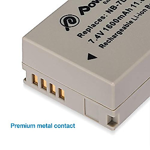 Powerextra 2-Pack Replacement NB-7L 1600mAh 7.4V Battery and Charger for Canon PowerShot G10 G11 G12 SX30 is Digital Camera