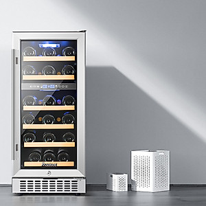 AAOBOSI Wine Refrigerator 24 Bottles, GhostWhite 17 inch