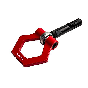 VMS RACING Rear Tow Hook in RED Compatible with Chevy Chevrolet Corvette C7 Z06 ZR1 Stingray Oval Track 14-19 2014-2019