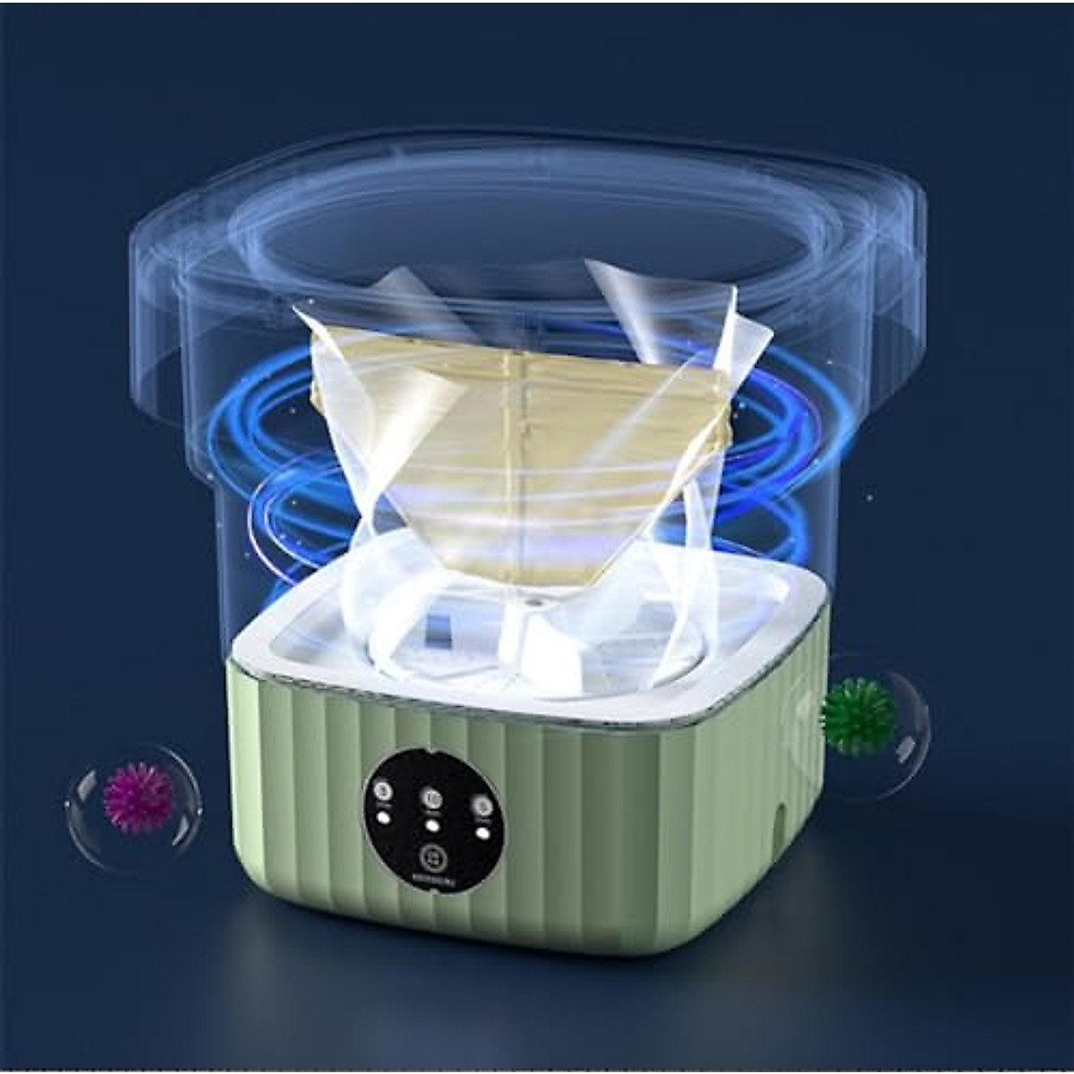 Portable Washing Machine,Mini Washer,11L Upgraded Large Capacity Foldable Washer, Deep Cleaning of Underwear, Suitable for Apartments, Dormitories Hotel (Purple)