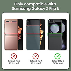 VEGO for Z Flip 5 Case, Ultra Slim Clear Case with Screen Protector, TPU Anti-Drop, Wear-Resistant, Spray Paint Bumper Cover Case for Samsung Flip 5 5G - Pink