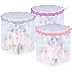 3 Pack Bra Laundry Bag for Washing Machine, 4 Pack Mesh Laundry Bags for Delicates, Liwilong Lingerie Wash Bag, Bra Bag for Washing Machine