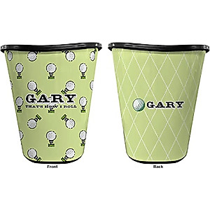 YouCustomizeIt Golf Waste Basket - Double Sided (Black) (Personalized)