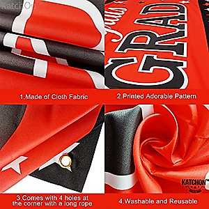 KatchOn, XtraLarge Red Congrats Grad Banner - 72x44 Inch Graduation Party Decorations 2023 | Graduation Banner 2023 for Red and Black Graduation Decorations 2023 | Red and Black Congratulations Banner