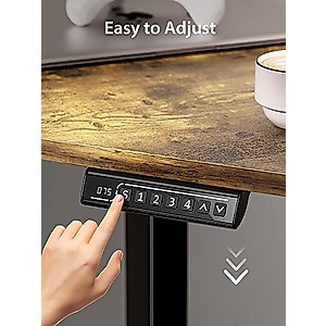 Marsail L Shaped Electric Standing Desk, 55x34 Inch Standing Desk Adjustable Height with Headphone Hook, Large Computer Desk Sit Stand Desk for Home Office Sturdy Writing Workstation