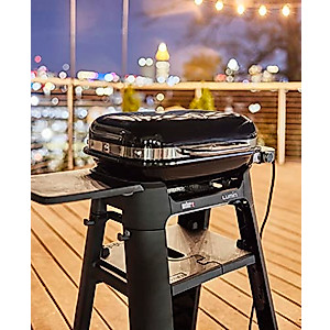 Weber Lumin Compact Electric Grill, Black, with Lumin Compact Grill Stand
