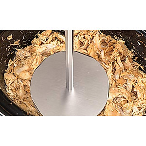 Onlyfire 4 Inch Stainless Steel Pork Puller Used with Standard Hand Drill for Beef, Chicken, Potato Masher and Tamale Meat