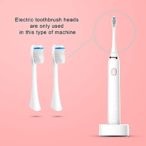 BTFO 2 Pcs Electric Toothbrush Heads for BTFO 1741-02 (White)