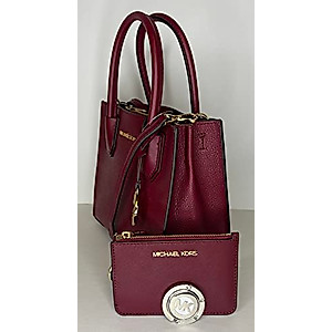 Michael Kors MICHAEL Michael Kors Mercer MD Messenger bundled SM TZ Coinpouch Purse Hook (Mulberry)