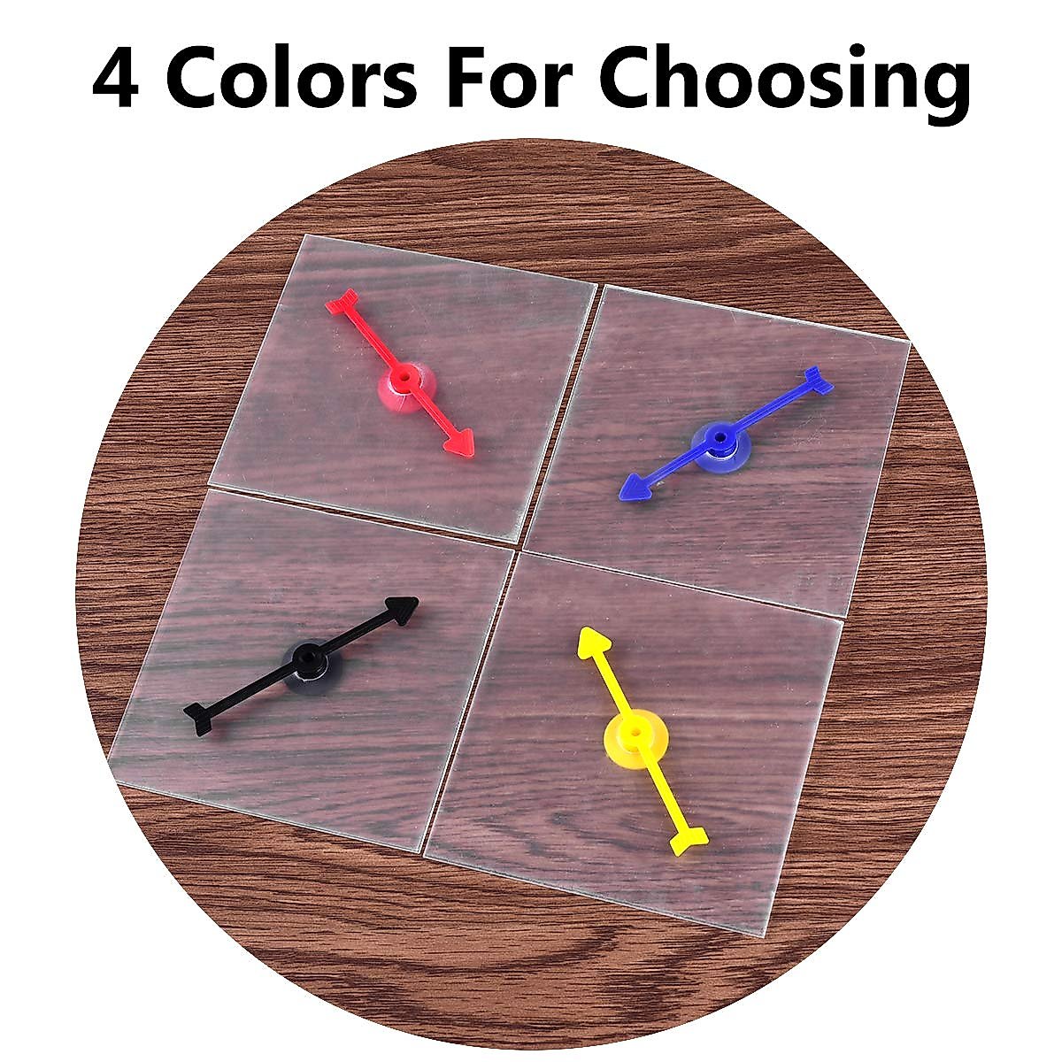 Lohoee 20Pcs Transparent Spinners Math Game Spinner with Rotating Arrow for Party Games and Teaching Using