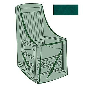 Plow & Hearth Rocking Chair Outdoor Patio Furniture Cover Waterproof | Green | 26-3/4' Inches Long x 31-1/2' Inches Wide x 44 Inches Tall