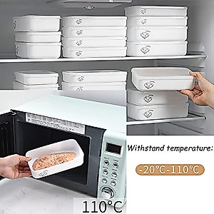 Stackable Fridge Storage Container,Set of 6 pack MINI Plastic Food Storage Containers,Fridge and Freezer Storage Trays to Store Fruits, Vegetables, Meat and More