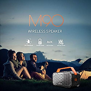 Bluetooth Speaker, Bugani Portable Bluetooth Speakers with 30W (40W Peak) Stereo Sound, Loud Bluetooth Speaker 24H Playtime Support TF Card/AUX, IPX5 Waterproof for Beach Camping Outdoor Indoor