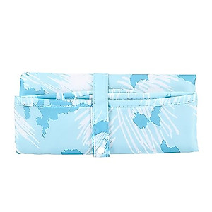 Diaper Changing Pad, Baby Changing Mat Waterproof Easy Cleaning Soft for Outdoor for Car (Water Blue Graffiti)