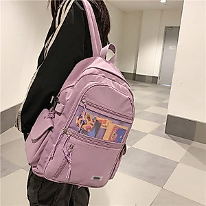 DINGZZ Waterproof Nylon Women's Backpack Durable Travel Rucksack Schoolbag Backpacks for Teenage Girls (Color : D, Size : 31 * 17 * 45CM)