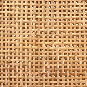 Baxton Studio Lesia Modern Brown Rattan and Brown Wood 2-Piece Dining Chair Set