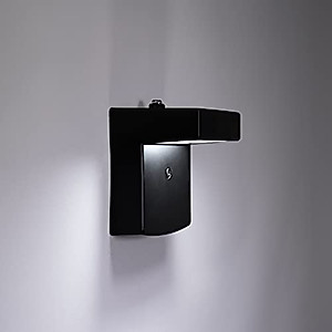 CORAMDEO 2 Pack LED Dusk to Dawn Modern Square Porch Light, Wall Sconce for Porch, Patio and More, Built in LED Gives 75W of Light, 600 LM, 4K Bright White, Wet Location, Black