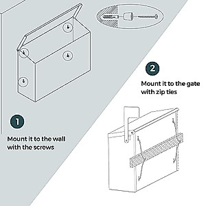 Nunsino Wall-Mounted Mailbox with Flag Kit and 3 Sets of Number Stickers, Metal Post Box, Rust-Resistant for Outside Use,15.24” L x 4.72”W x 10.43”H, White