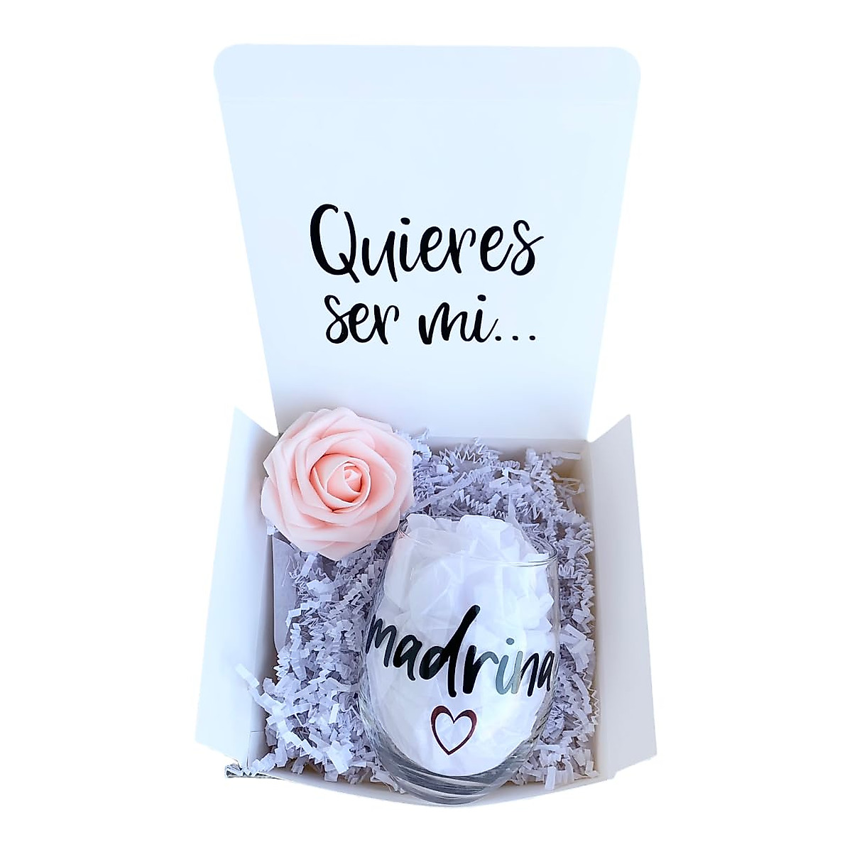 Madrina Gift, Godmother Proposal Gift, Godmother Box, Will you be my Godmother, Baptism Godmother, Godmother Wine glass, Godparent Gift, Madrina Proposal Gift, Madrina