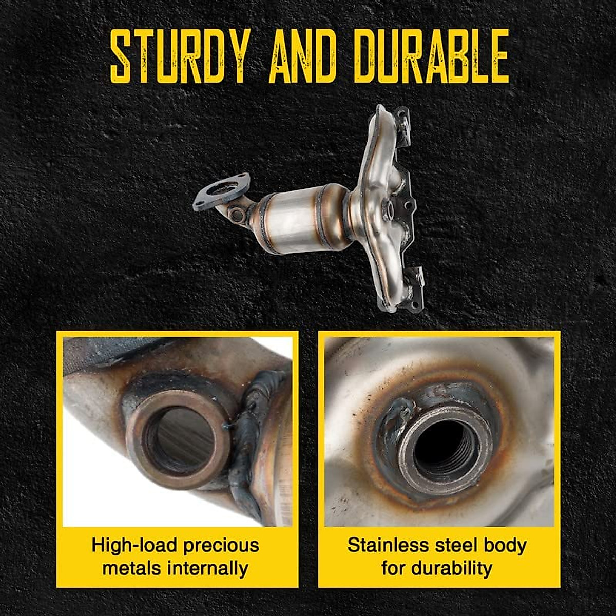 KAX Catalytic Converter Industrial Grade Stainless Steel Replacement for Sonata 2.4L 2009-2014, Optima 2.4L 2009-2014 1Pcs ​(EPA Compliant)