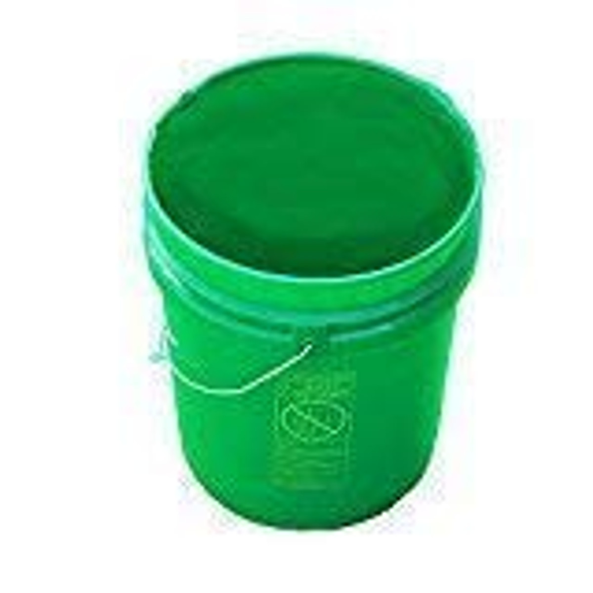 5 Gallon Green Plastic Buckets | 3 Pack | HDPE Plastic | Super Heavy Duty 90 Ml