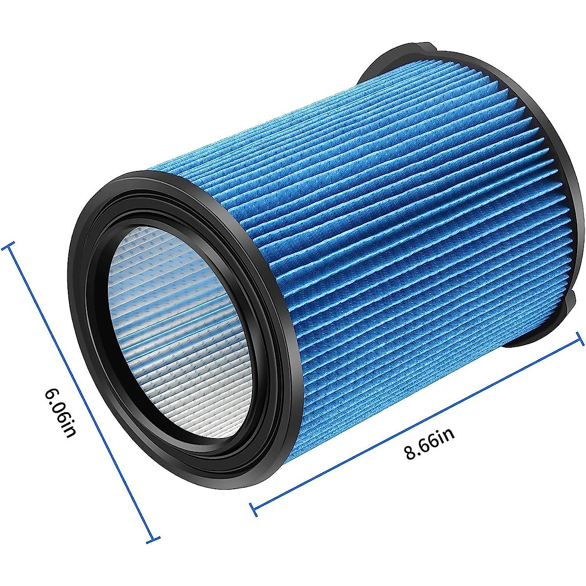 VF5000 3-Layer High-efficiency Fine Dust Replacement Filter Compatible with Rigid Shop Vac 6-20 Gallon Wet Dry Vacuums (2 Packs)