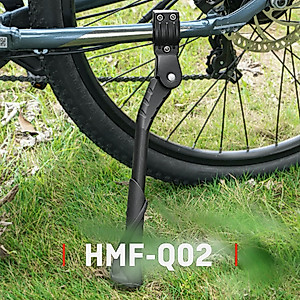 HENMI Bike Kickstand for Adult Bikes, Adjustable Bicycle Kickstand for Most 26"-29", Non-Slip Sole, Aluminum Alloy Material, Kickstand for Mountain Bike/Trek Bike