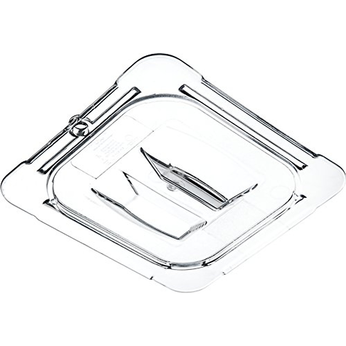 Carlisle FoodService Products 10310U07 StorPlus Sixth Size Polycarbonate Universal Handled Food Pan Lid, Clear