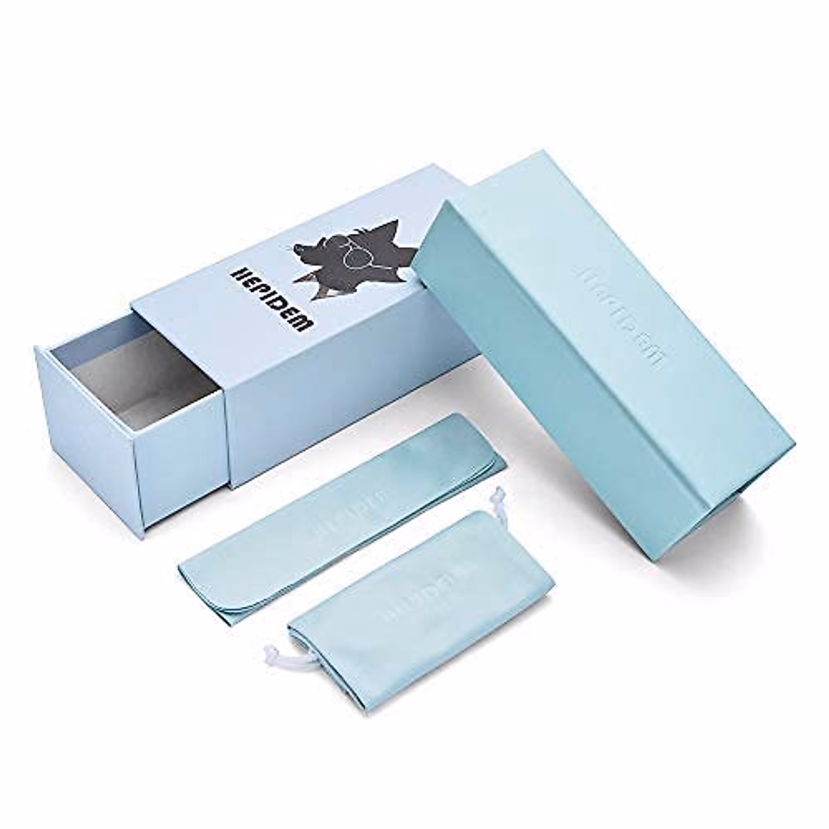 HEPIDEM 100% Really Buffalo Horn Handmade Glasses Rimless Diamonds Eyeglasses 0015 (Diamond White, 53)