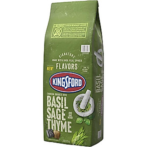 Kingsford, Charcoal Briquets with Basil Sage Thyme and Oakwood, 128 Ounce