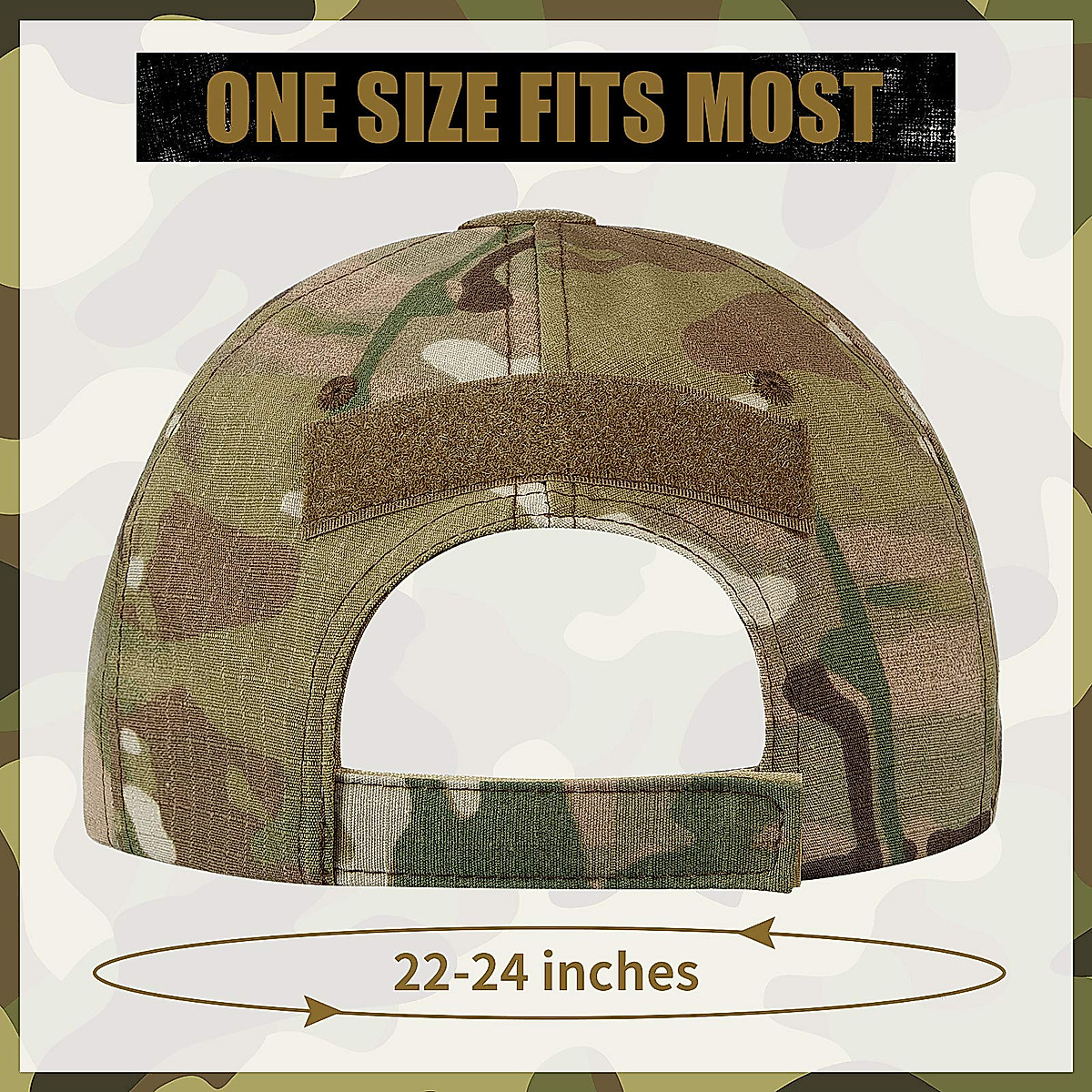 Geyoga 4 Pieces Tactical Army Hats Adjustable Operator Hat Military Patch Breathable Baseball Hat for Men Women Outdoor