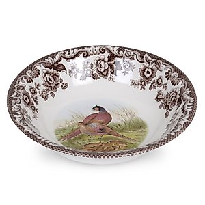 Spode Woodland Ascot Cereal Bowl, Birds, 8” | Perfect for Oatmeal, Salads, and Desserts | Made in England from Fine Earthenware | Microwave and Dishwasher Safe (Pheasant)