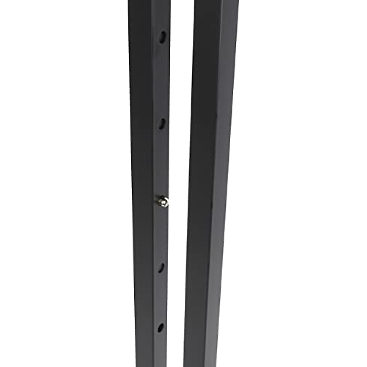 Black 2-Way Clothing Rack with Straight Arms and Chrome Accents - Adjustable from 48" to 72" - Straight Arms are 16'' - Use for Retail, Restaurants, and Home Storage