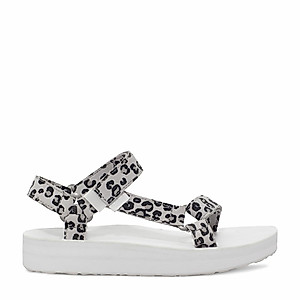Teva New Women's Midform Universal Sandal Leopard White 10