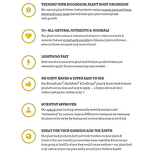 EarthPods Premium Garden Herbs & Vegetable Plant Food – Easy Organic Fertilizer Spikes – 100 Count – Supports Healthy Root & Leaf Growth (Great for Kitchen Herbs & Lettuce Garden, Ecofriendly)