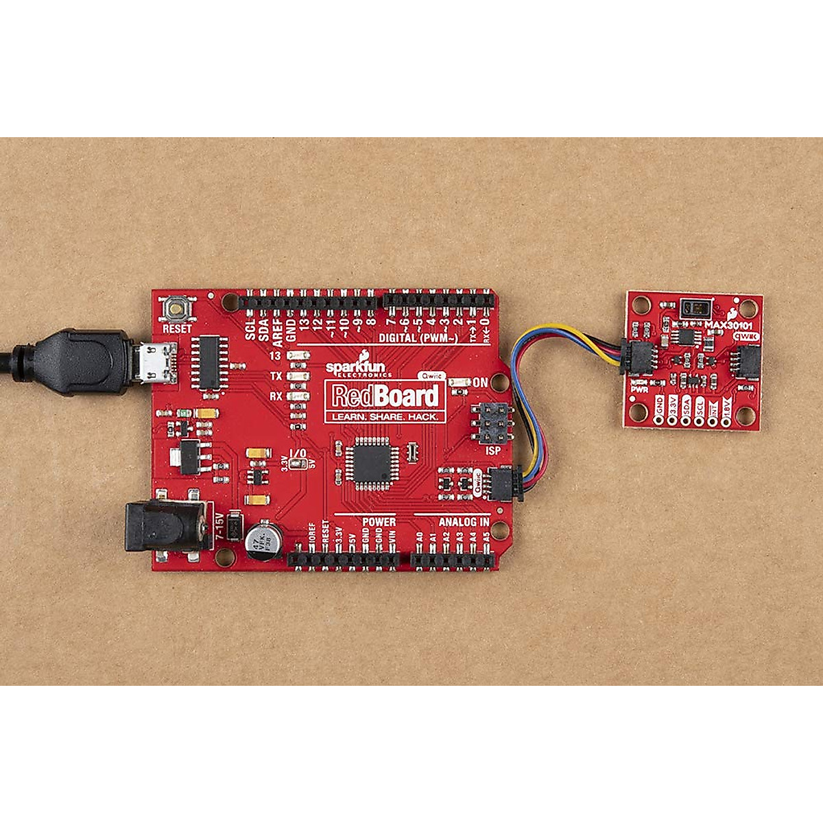 SparkFun Photodetector Breakout - MAX30101 (Qwiic) - Includes MAX30101 Highly Sensitive Optical Sensor - Particle (i.e. Smoke) Detection Proximity Measurements Photoplethysmography