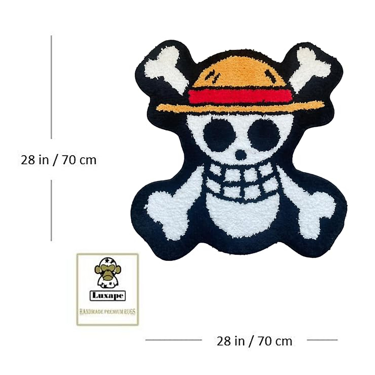 LUXAPE One Piece Rug - Anime Rug - Handmade Tufted Rug - Handmade & Premium- 28in (70cm) - Hypebeast Rug - Preppy Decor - Hypebeast Room Decor - Luxape Rug (One Piece)