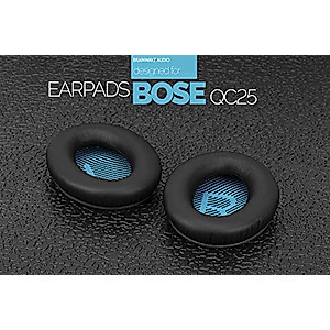 Replacement Earpads for Bose QuietComfort QC 15 25 35 Premium Ear Pads QC15 QC25 QC35 AE2 & SoundLink, Memory Foam, Soft & Long Lasting by Brainwavz