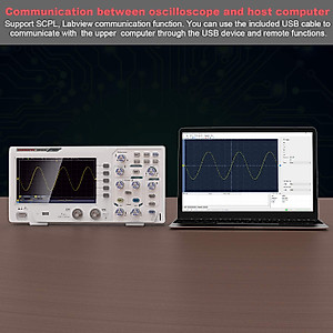 HANMATEK 110mhz Bandwidth DOS1102 Digital Oscilloscope with 2 Channels and Screen 7 inch / 18 cm, TFT-LCD Display, Portable Professional Oscilloscope Kit with 500 MS/s *2 Sampling Rate