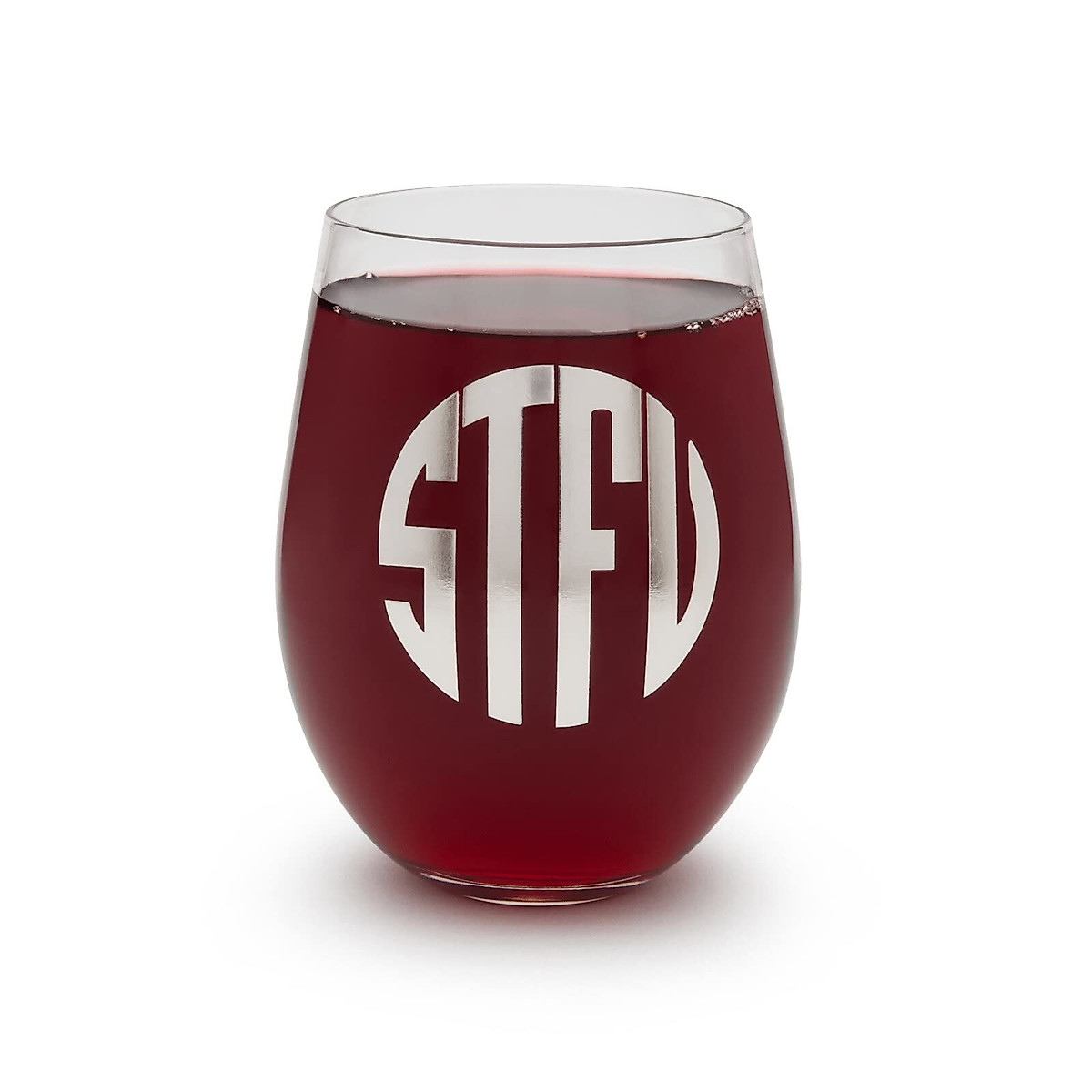 BigMouth WTF & STFU Monogram Wine Glasses