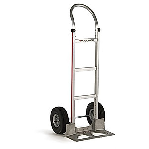 Magliner HMK111UA4 Aluminum Hand Truck, Horizontal Loop Handle, 18" x 7-1/2" Aluminum Diecast Nose Plate, 500 lb Capacity