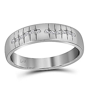 14kt White Gold His Hers Round Diamond Cluster Matching Wedding Set 5/8 Cttw