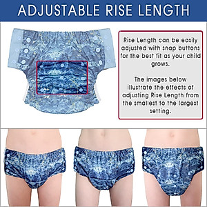 Special Needs Big Kids' Protective Briefs: Pull-on Cloth Diaper for Incontinence & Potty Training, Age 6-16 Years (Black, Junior 1)